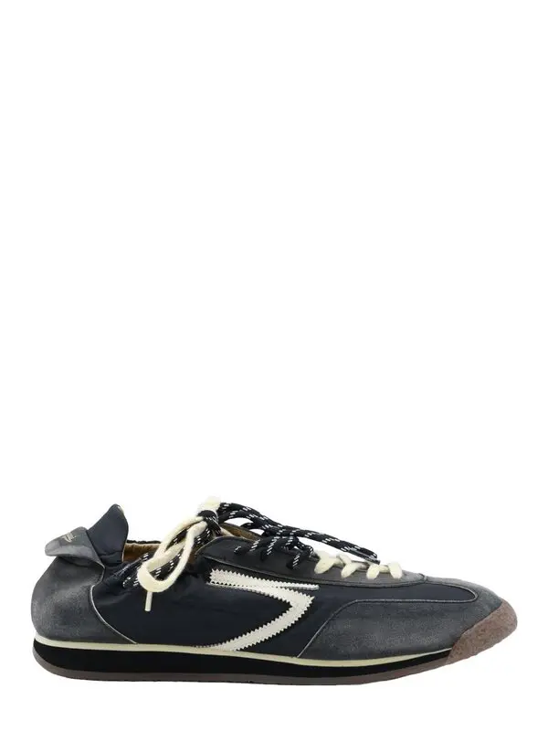 PURAAI Panther Low-top Sneakers In Vegan Leather And Recycled Nylon - Black