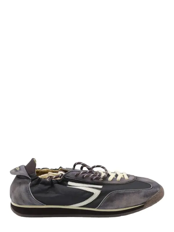 PURAAI Panther Low-top Sneakers In Vegan Leather And Recycled Nylon - Grey