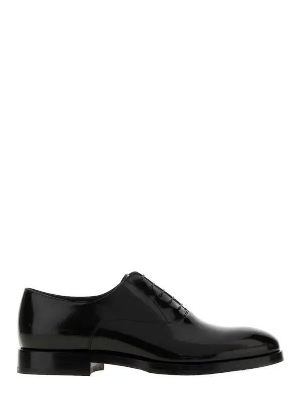 Brunello Cucinelli Patent Leather Oxford Shoes - Black