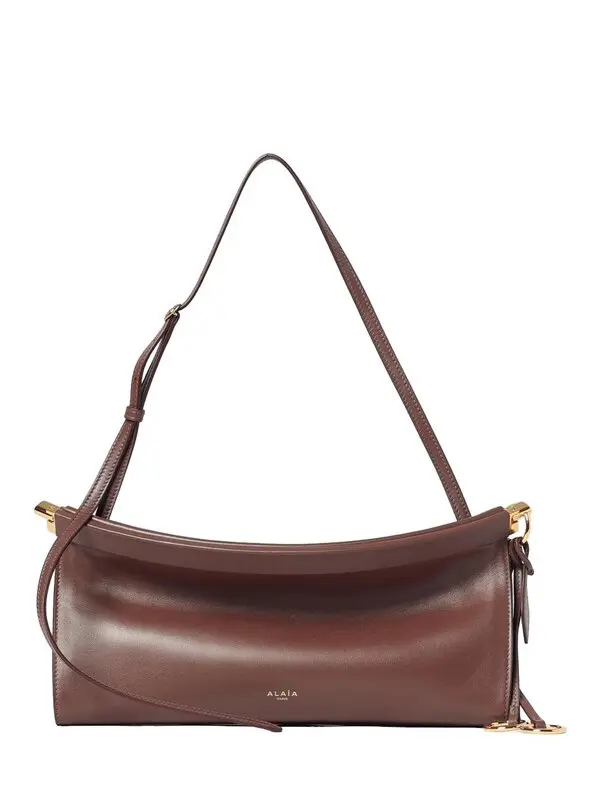 Alaïa Le Click East West Smooth Leather Shoulder Bag With Tassels - Burnt