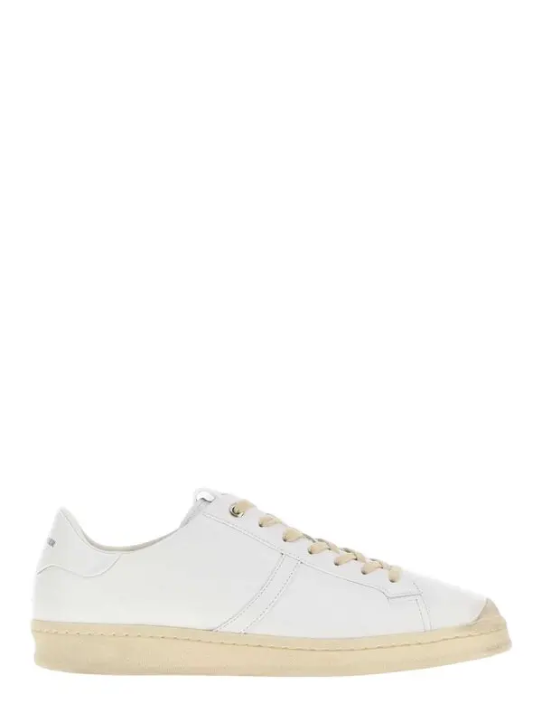 JIL SANDER Low-top Smooth Calfskin Sneakers With Rubber Sole - White