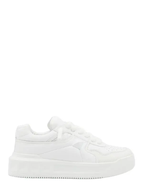 Valentino Garavani One Stud Xl Low Top Sneakers In Nappa Leather - White