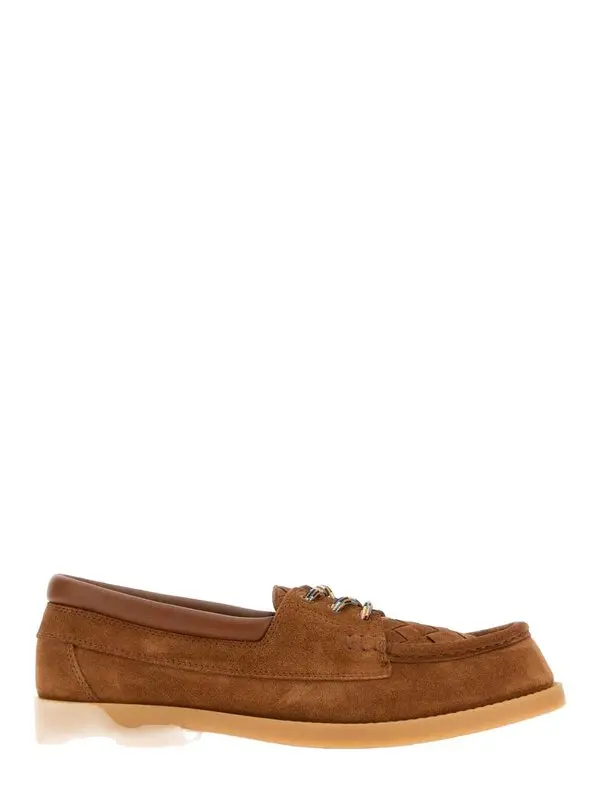 Bottega Veneta Pier Suede Leather Boat Shoes - Brown