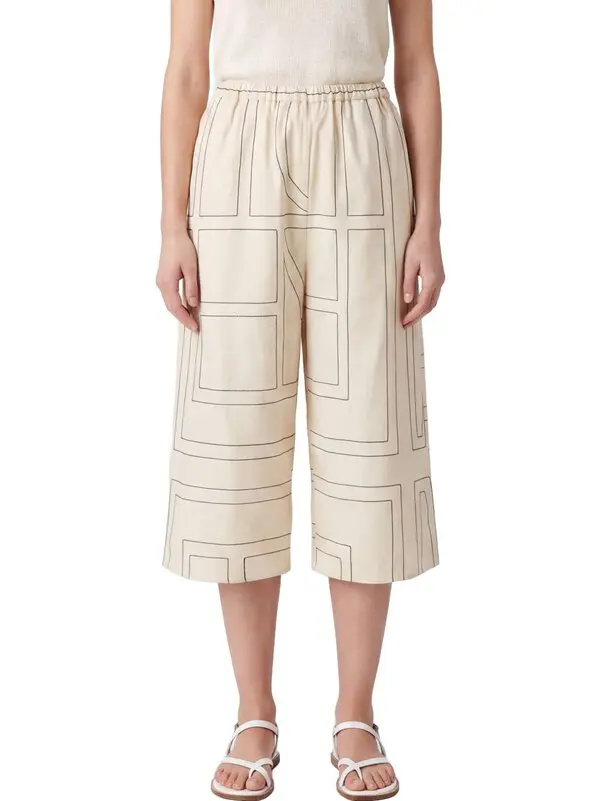 TOTEME Printed Culottes - White