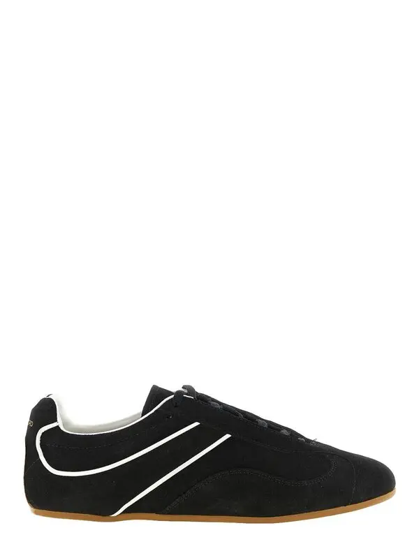TOM FORD Aston Bi Leather And Nylon Sneakers With Laminated Logo - White