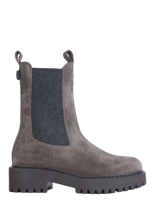 Brunello Cucinelli Chelsea Boots - Beige