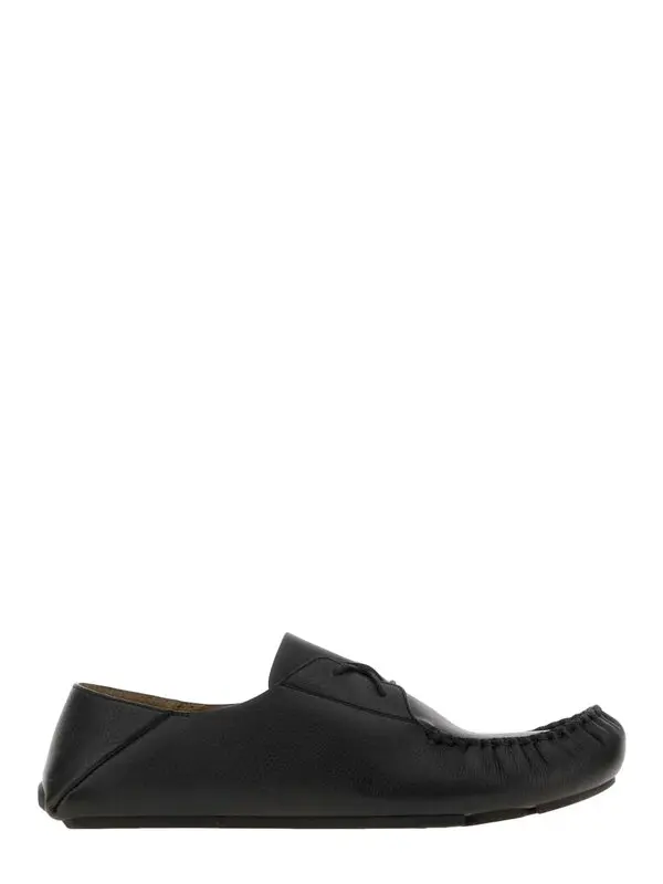 Loewe Rambla Smooth Calfskin Driver Loafers With Round Toe - Black