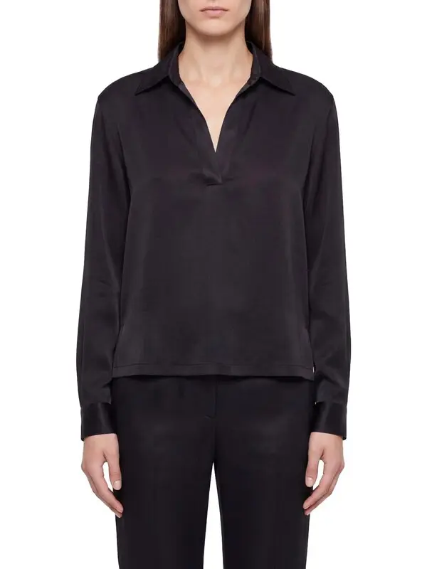 TOM FORD V-neck Silk Blouse - Black