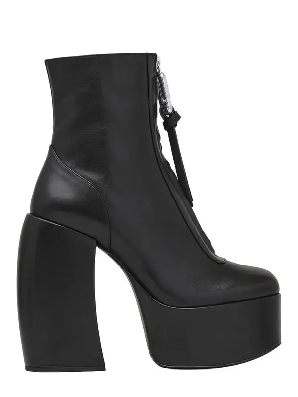 Marc Jacobs Zip Up Platform Ankle Boots - Black