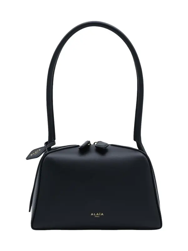 Alaïa Leather Shoulder Bag - Black