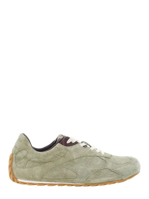 Bottega Veneta Orbit Flash Suede Sneakers - Beige