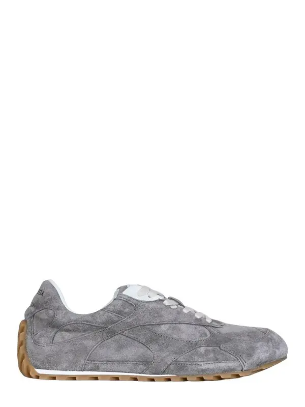Bottega Veneta Orbit Flash Suede Sneakers - Grey