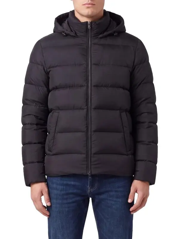 Herno Hooded Water-repellent Quilted Nylon Down Jacket - Charcoal