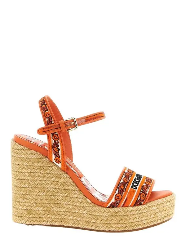 Dolce & Gabbana Wedge Sandals - Orange