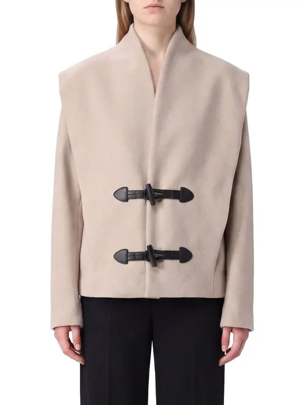 Isabel Marant Étoile Short Wool & Cashmere Toggle Coat - Sand