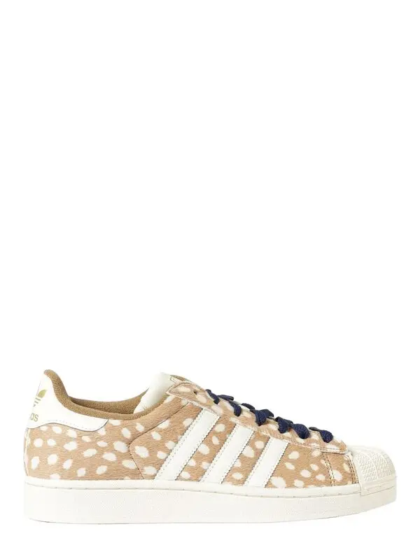 ADIDAS ORIGINALS Superstar Ii Trainers In Leather And Pony Hair With Polka Dots - Beige