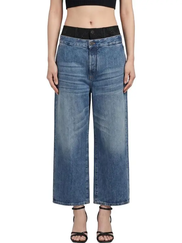 Attico Wide Leg Jeans - Blue