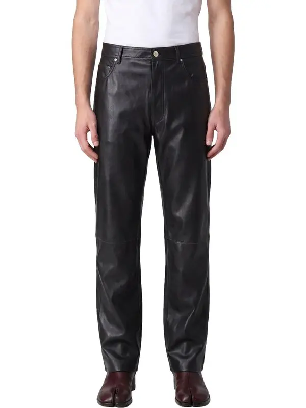 MAISON MARGIELA Straight-leg Faux Leather Trousers - Black