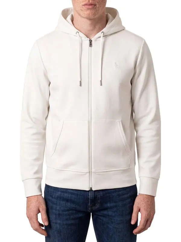 Polo Ralph Lauren Cotton Blend Zip-up Hoodie With Embroidered Pony Logo - Grey 1