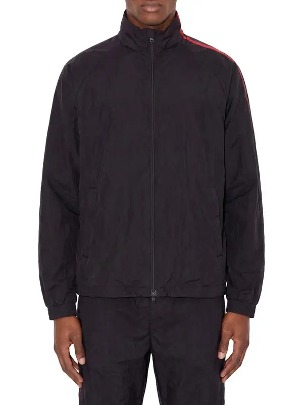 Y3 Relaxed Fit Technical Fabric Sweatshirt With High Neck And Zip Closure - Black