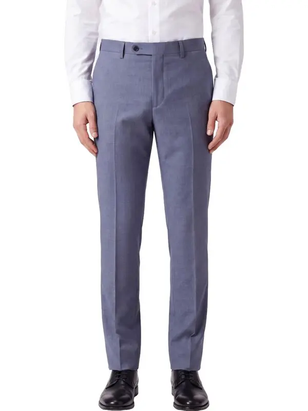 Incotex Slim Fit Wool Flannel Chinos With Off-centre Closure - Grey