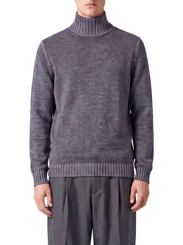 Avant Toi Merino Wool And Cashmere Turtleneck Jumper - Brown