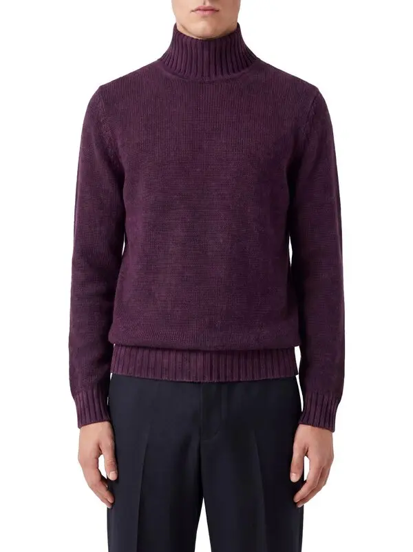 Avant Toi Merino Wool And Cashmere Turtleneck Jumper - Red