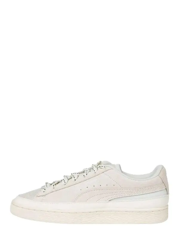 PUMA Suede Trail Lace Up Sneakers - White/beige/black