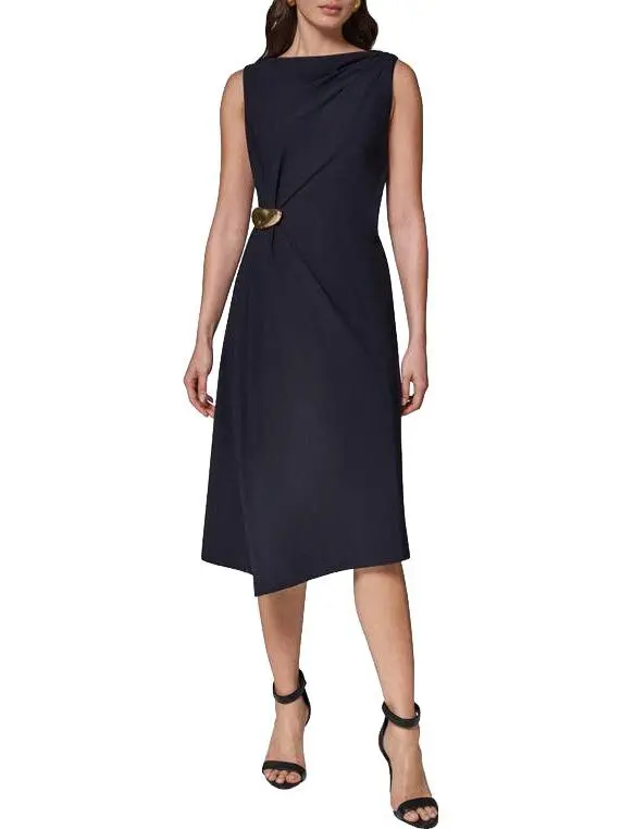 Donna Karan New York Hardware Waist Midi Dress - Black