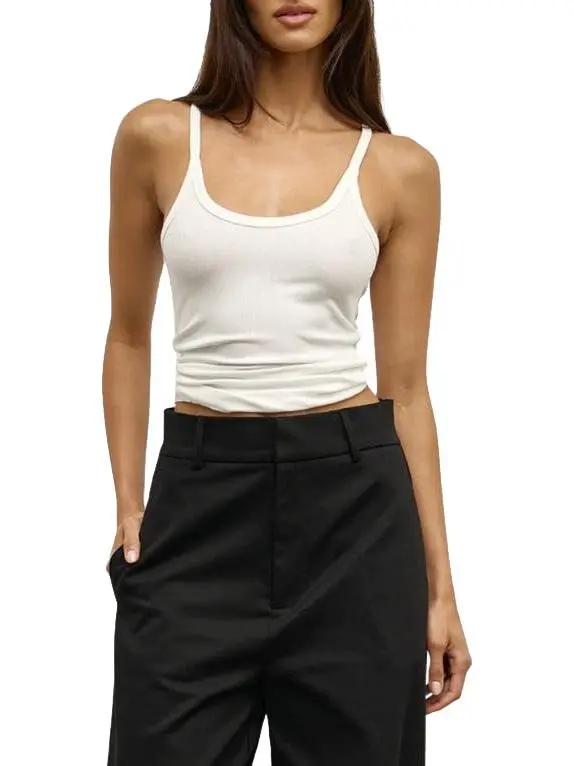 BAYSE Jayla Scoop Neck Tank - White