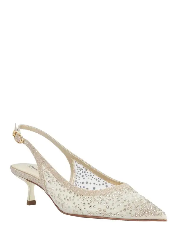 Dune London Cirelle Pointed Toe Slingback Sandal - Gold