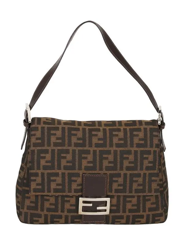 Fendi Zucca Mama Forever Baguette Shoulder Bag - Brown