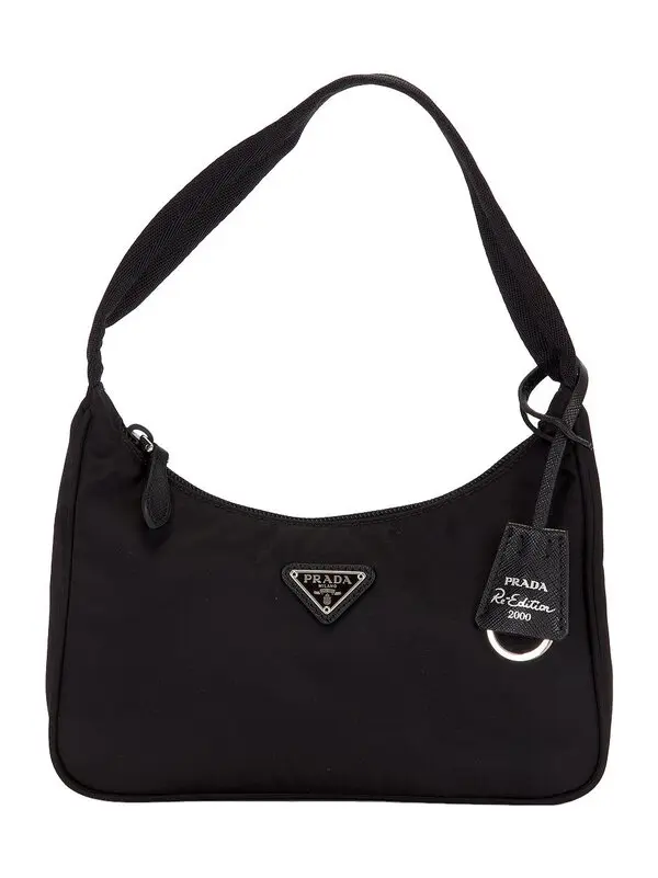 Prada Mini Re-edition 2000 Re-nylon Shoulder Bag - Black