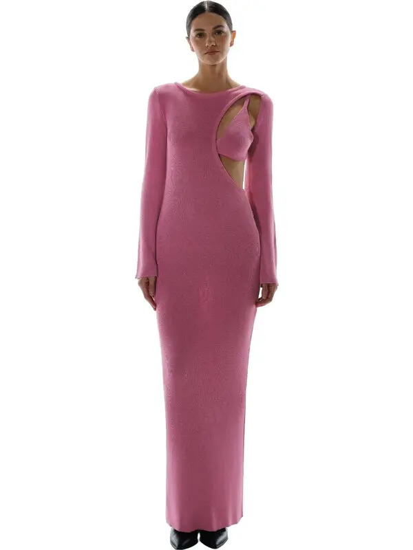 BAOBAB Ruby Maxi Dress With Cut-out Detail - Guava