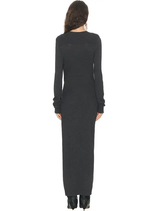 Isabel Marant Étoile Jozira Knit Maxi Dress - Anthracite