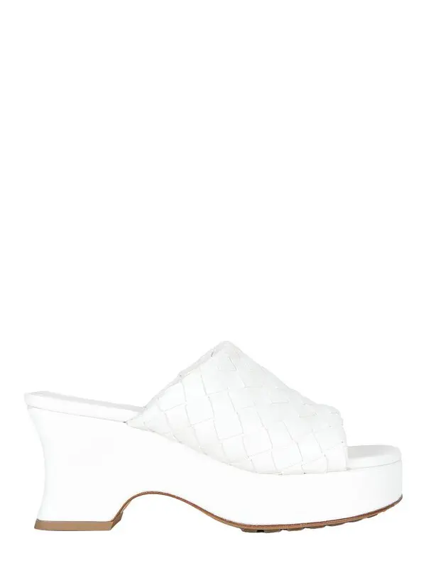 Bottega Veneta Rosita Kitten Wedge Mule - Alabaster