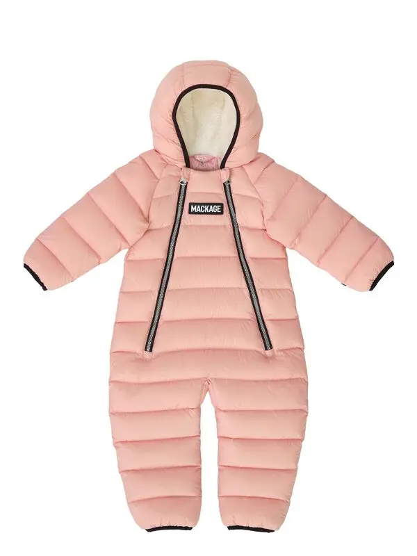 Mackage Bambi-z Recycled E3-lite Down Snowsuit For Babies - Soft Pink
