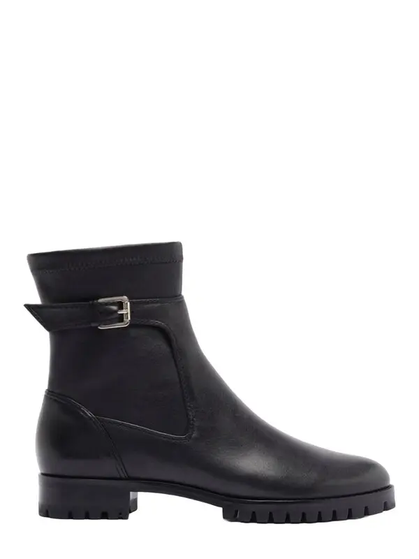 ALEXANDRE BIRMAN Marion Leather Flat Boots - Black