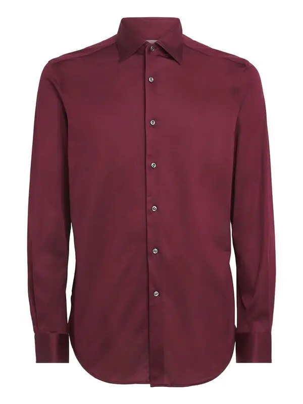 Pal Zileri Cotton Effortless Shirt - Burgundy