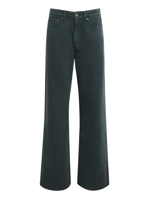 Rag & Bone Logan Mid-rise Wide-leg Jeans - Green