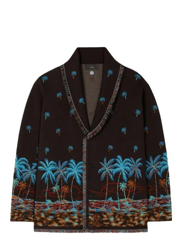 Alanui The Tale Of Hawaiian Fringed Cardigan - Coffee Brown