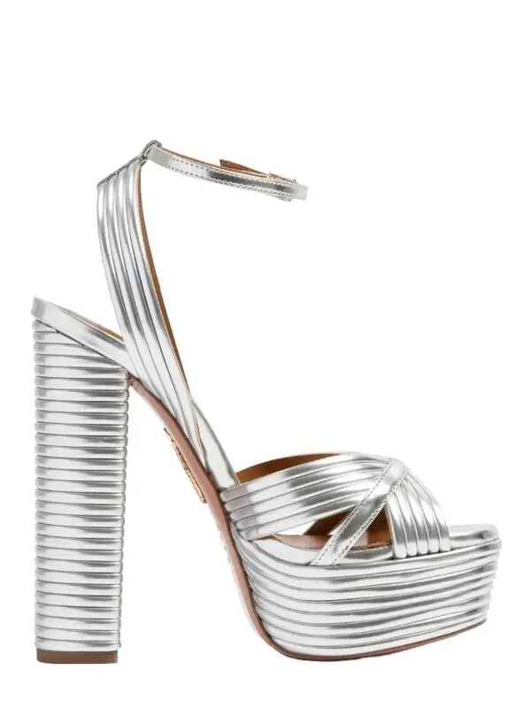 AQUAZZURA Sundance Platform Heeled Sandals - White