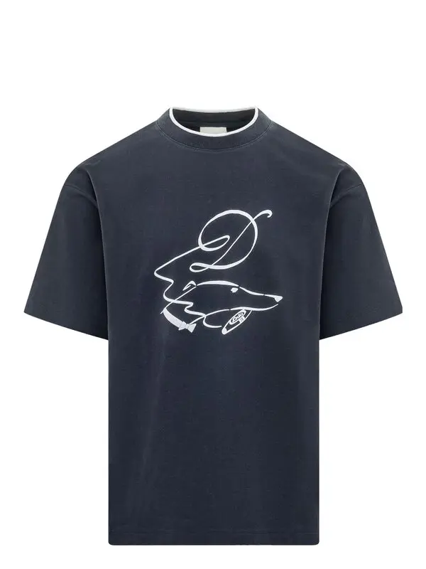 Drole De Monsieur Drôle De Dandy Dog Print T-shirt - Black