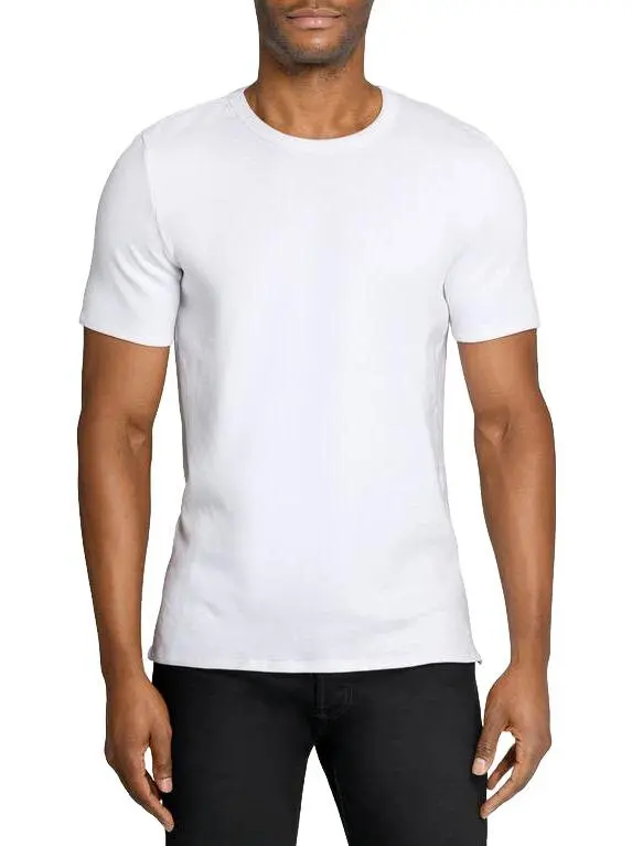 W.R.K Asher Black Slub Stretch Cotton & Modal T-shirt - White