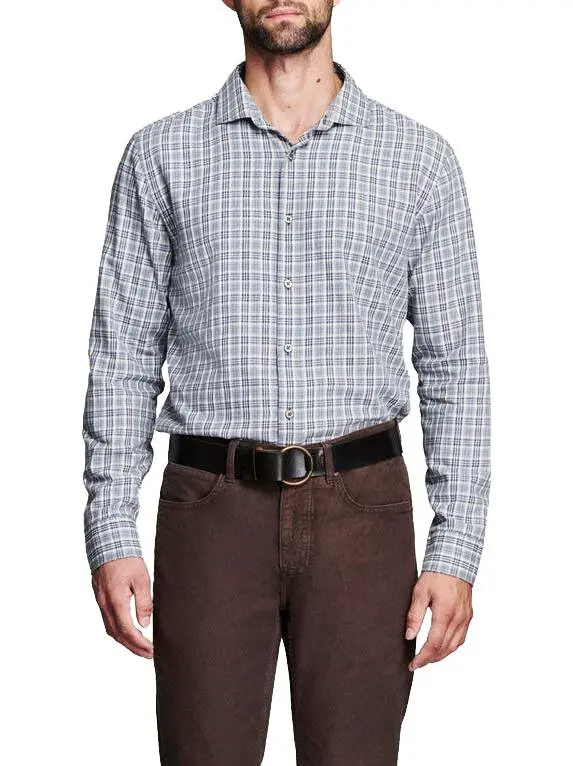Billy Reid Hutcheson Plaid Cotton Twill Sport Shirt - Blue Multi