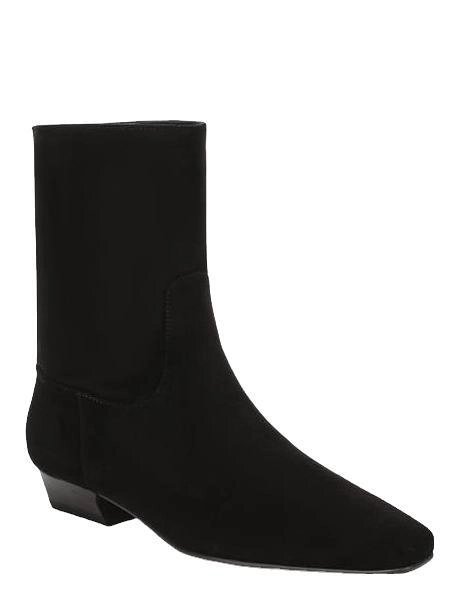 FAVORITE DAUGHTER Addison Croc Embossed Bootie - Black