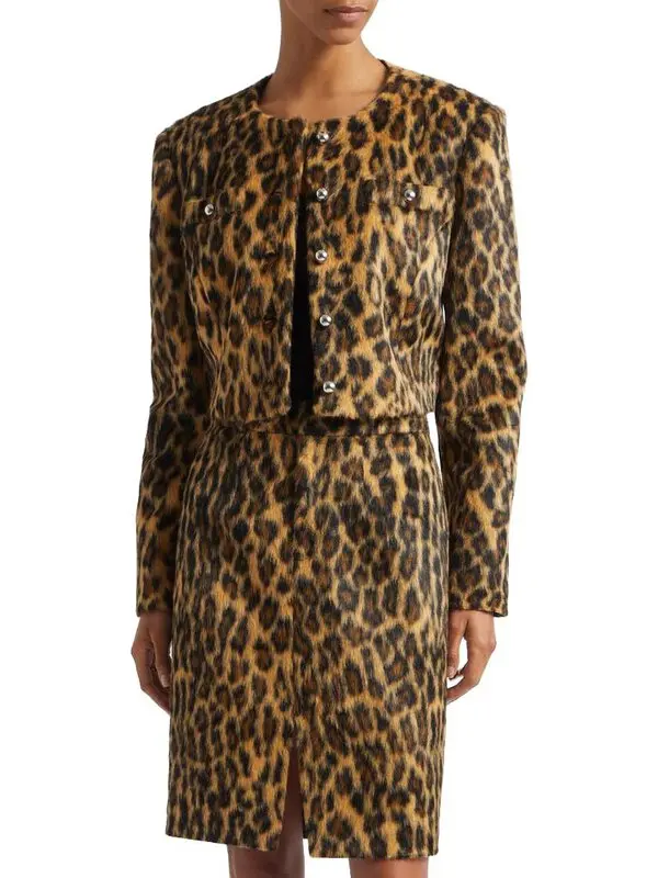 TOCCIN Aivana Faux Fur Cropped Jacket - Multi