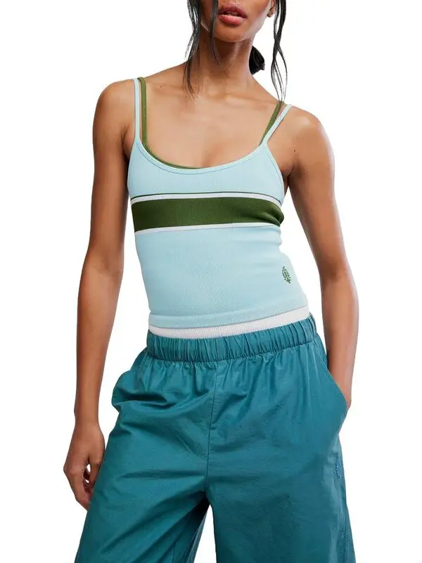 Free People All Clear Rib Tank - Frosty Combo