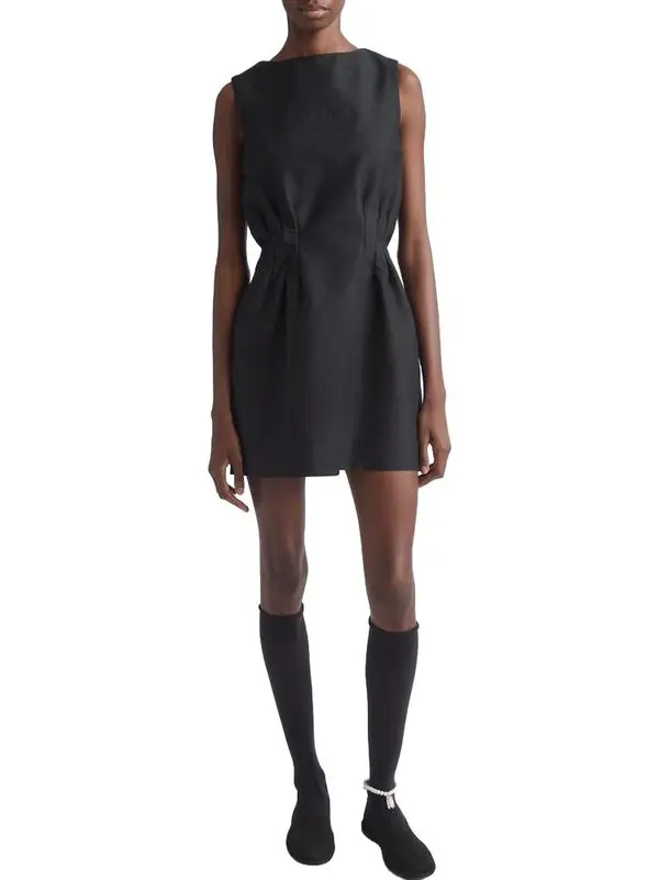 NACKIYE Sleeveless Boatneck Mini Dress - Noir