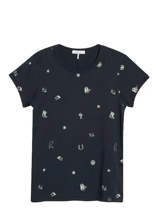 Rag & Bone Rodeo Graphic T-shirt - Navy Multi